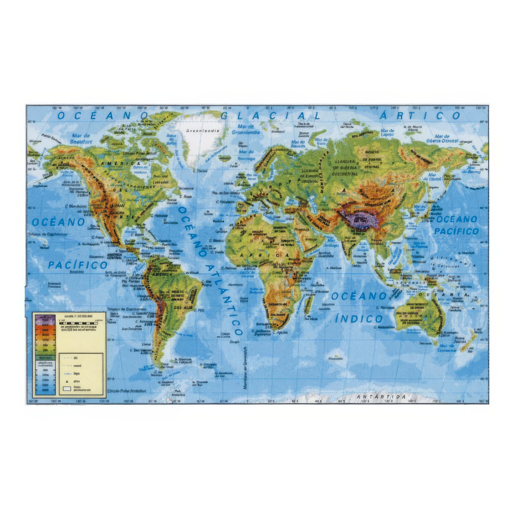 Mapa Mural - Planisferio (130x95 cms) - WLADHE